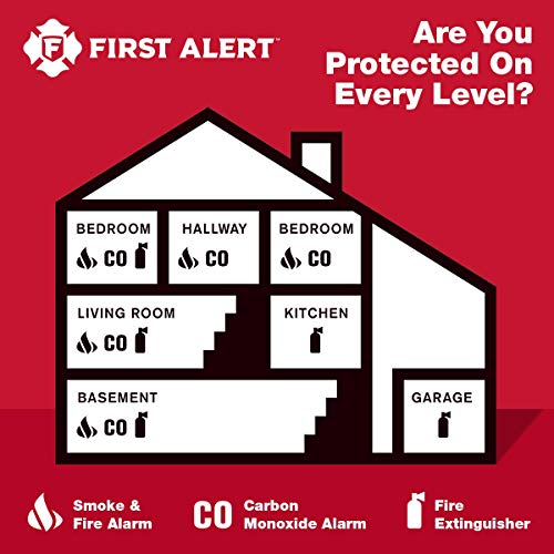 First Alert BRK SC9120LBL Hardwired Smoke and Carbon Monoxide (CO) Detector with 10 Year Sealed Battery Backup , White