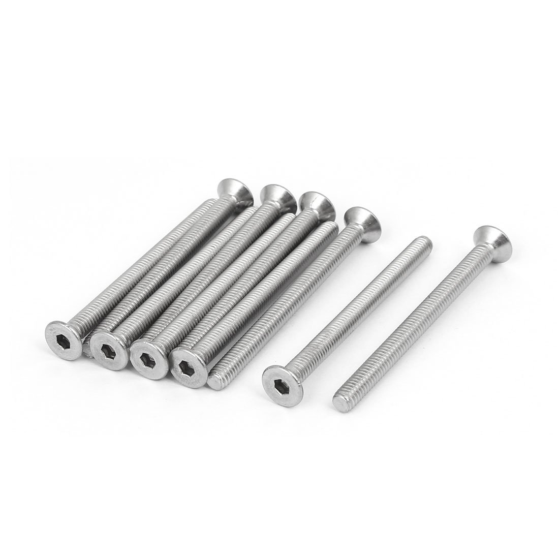 uxcell® M4x50mm 316 Stainless Steel Flat Head Hex Socket Cap Screw Bolt Fastener 10pcs