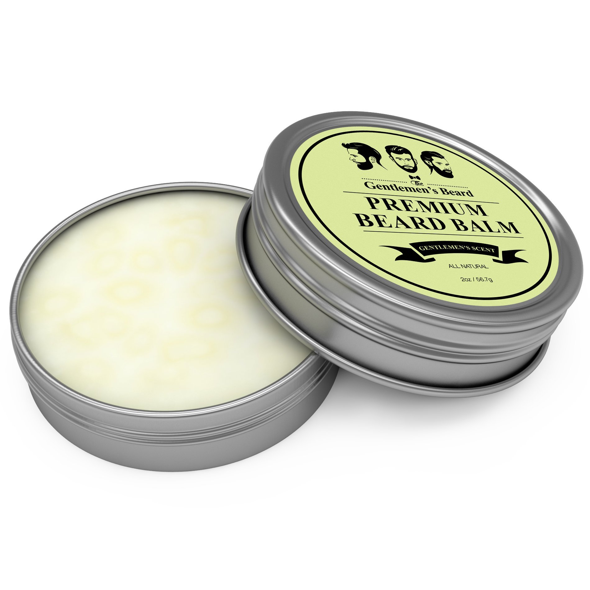 The Gentlemen's Beard Premium Beard Balm - Gentlemen’s Scent - Leave-in Conditioner & Softener - All Natural - Styles, Strengthens, Thickens & Softens Promoting Healthier Beard & Mustache Growth