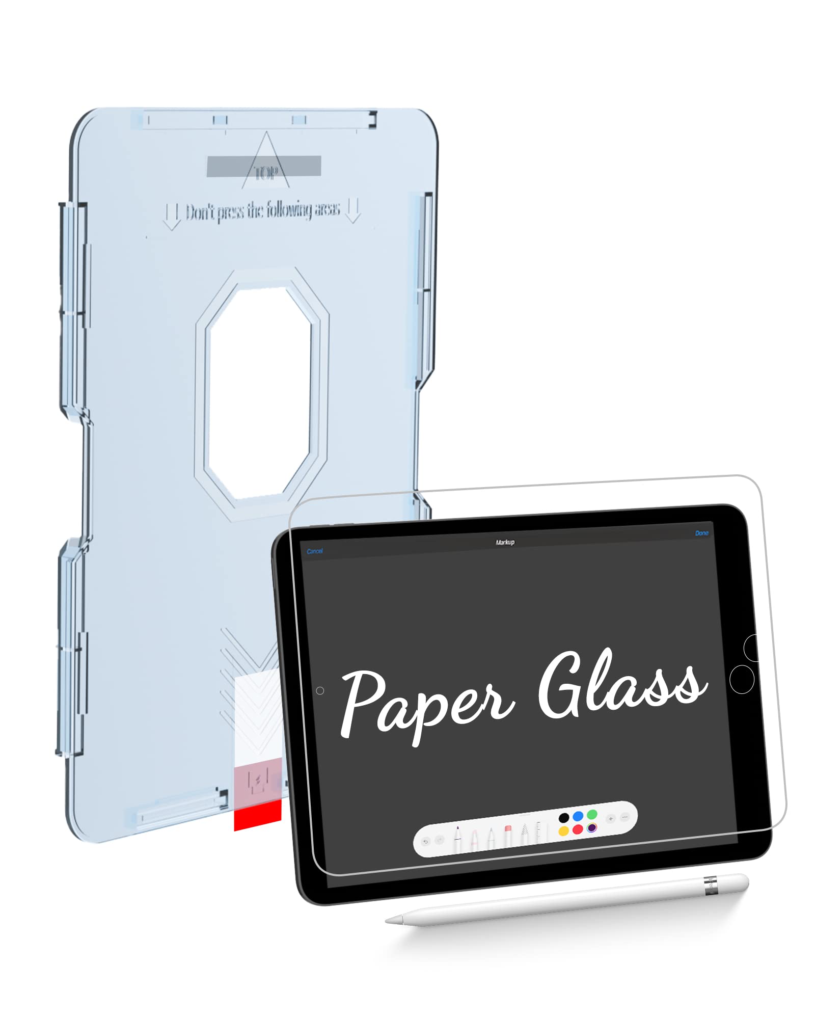 Bioton Paperfeel Glass Screen Protector Compatible with iPad 9th Generation/iPad 8th Generation/iPad 7th Generation (iPad 10.2 Inch) [Auto-Alignment Tool] [Tempered Glass] [EZ Kit]