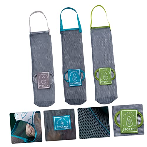 CIYODO 3pcs Holder of Household Storage Onions Fruit Small Hanging Potatoes Large Kitchen Food Mesh Vegatable Organizer for Sorting and Long Tote Vegetable Net Vegetables Potato Portable