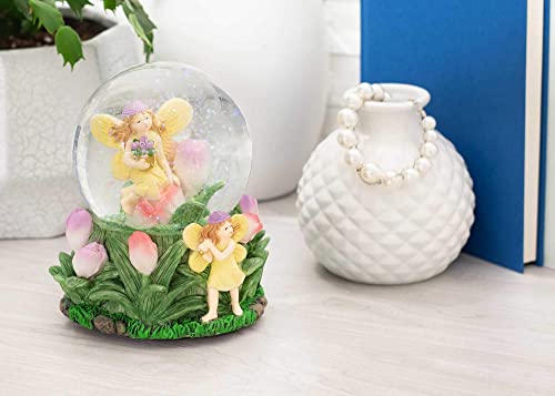 Elanze Designs Pixie Dust Fairies 100MM Music Snow Globe Plays Tune You are My Sunshine