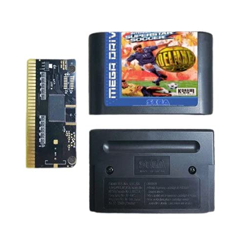 Retro Game International Super Starsoccer Deluxe 16 Bit MD Game Card For Sega Megadrive Genesis Video Game Console Cartridge (NTSC-U)