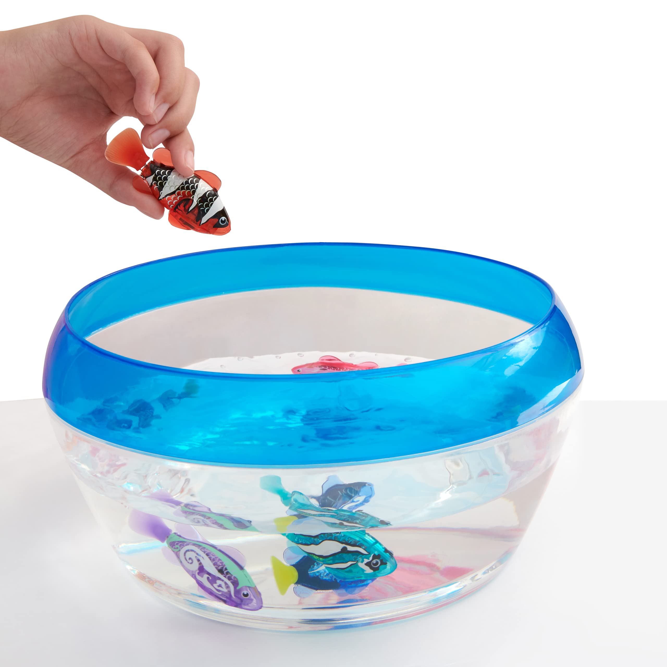 Robo Alive Robo Fish Robotic Swimming Fish (Lilac + Pink 2 Pack) by ZURU Water Activated, Changes Color, Comes with Batteries, Amazon Exclusive - Lilac + Pink (2 Pack)