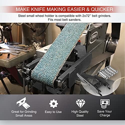 Belt Grinder 2x72 Small Wheel Holder Set 5 Sizes For knife Grinders Knife Making, 7.8In, 7.8