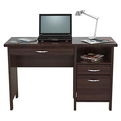 Inval America Softform Desk, Espresso-Wenge/Silver