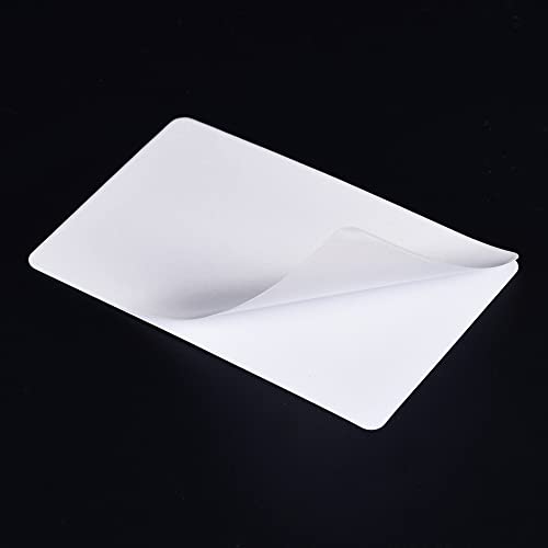 MECCANIXITY Blank PVC Cards for ID Badge Printers, Adhesive-Back Graphics Quality White Plastic CR80 16 Mil (CR8016) Pack of 20