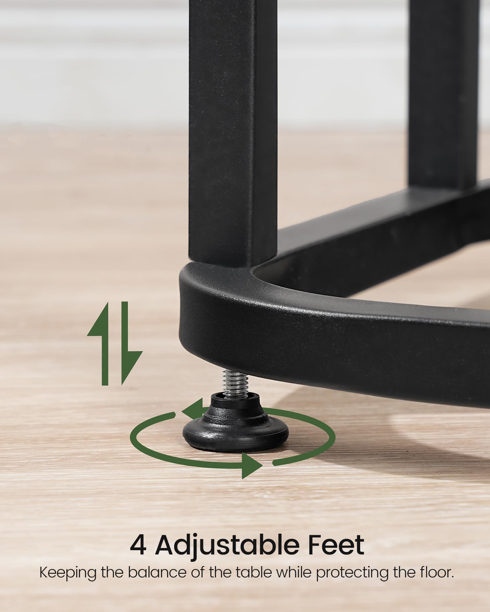 CHOEZON C-Shaped Side Table, Small End Table with Charging Station, Sofa Side Table for Couch with Outlet and USB Ports, for Small Spaces, for Bedroom, Living Room, Greige and Black TSF02UBH