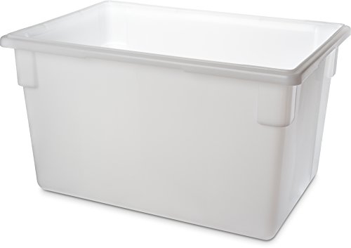 Carlisle FoodService Products Storplus Food Storage Container with Stackable Design for Catering, Buffets, Restaurants, Polyethylene (Pe), 21.5 Gallon, White, 21.5 Gallon, 26" x 18" x 15"