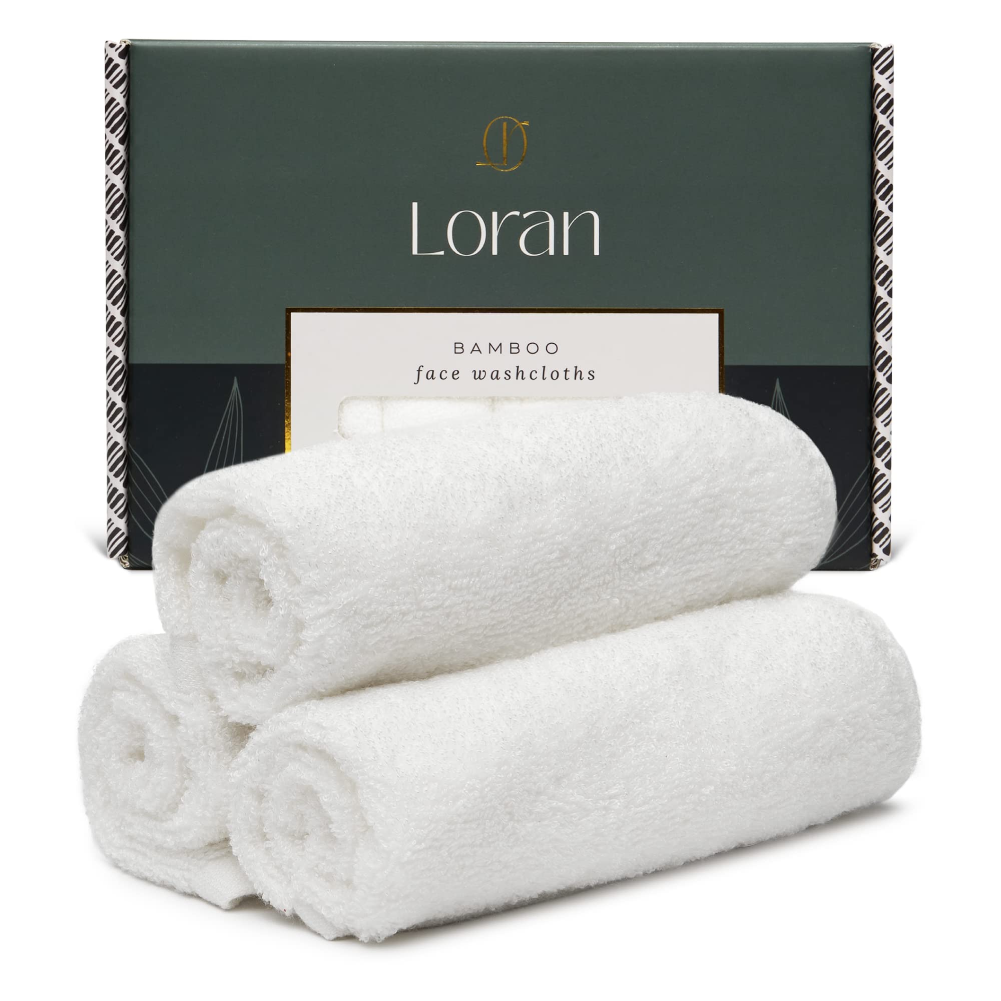 White Washcloths Set of 6 Soft Facial Cloths 10” x 10” 100% Viscose Derived from Bamboo Spa-Like Feel Silky Face Cloth for Skin Cleansing