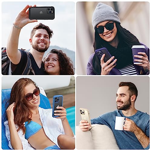 Diaclara Designed for iPhone 14 Pro Phone Case 6.1’’, [2023 Upgraded] Full Body Rugged Cover w/Built-in Anti-Scratch Screen Protector+9H Tempered Glass Camera Protector (Royal Purple)