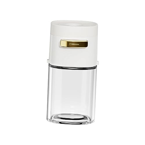 Gazechimp Press Type Measuring Salts Pepper Shakers, Quantitative Each Press, Spice Containers, Seasoning Jars for Kitchen, Sugar Shaker, Seasoning Shaker, White