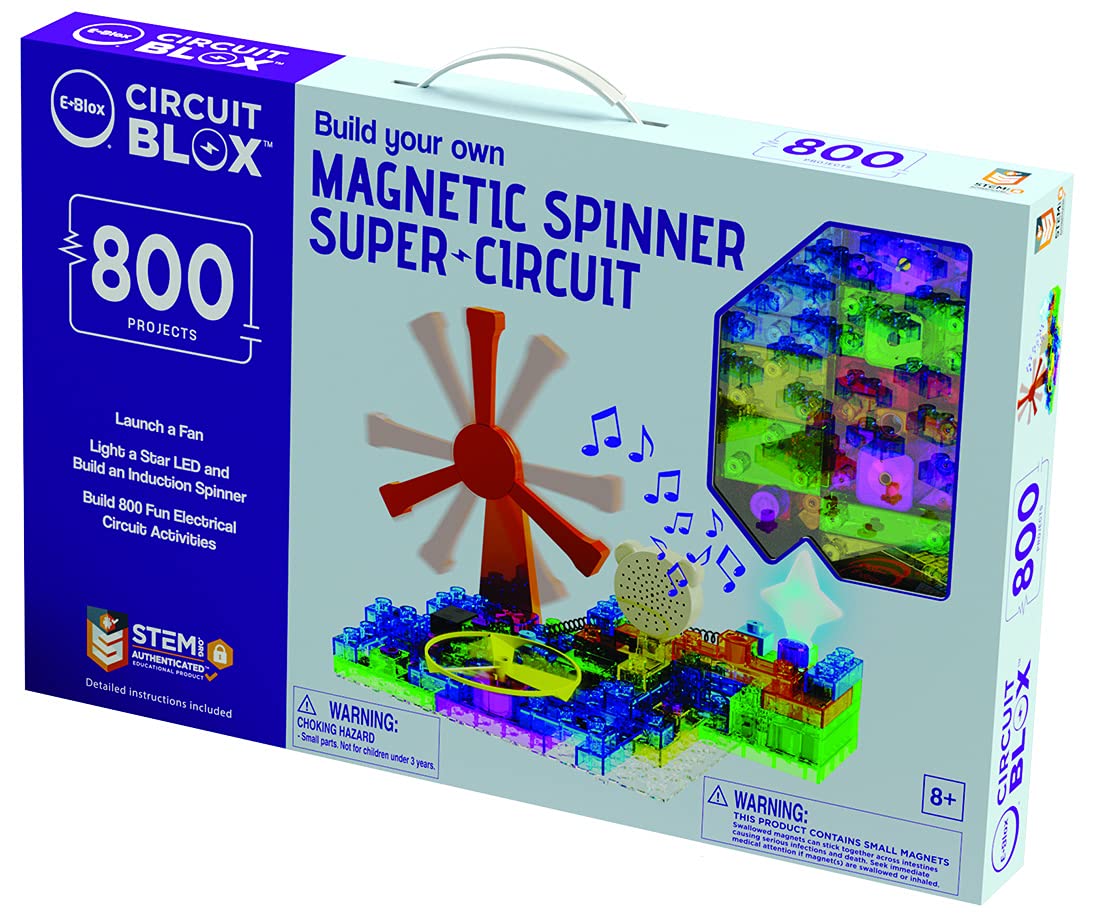 E-Blox Circuit Blox Builder - 800 Projects Circuit Board Building Blocks Coding Kit Toys Set for Kids Ages 8+, CB-0187
