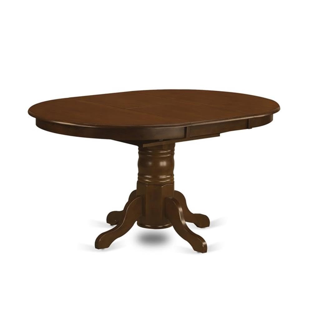 East West Furniture KELY5-ESP-W 5 Piece Dinette Set for 4 Includes an Oval Dining Room Table with Butterfly Leaf and 4 Kitchen Dining Chairs, 42x60 Inch, Espresso