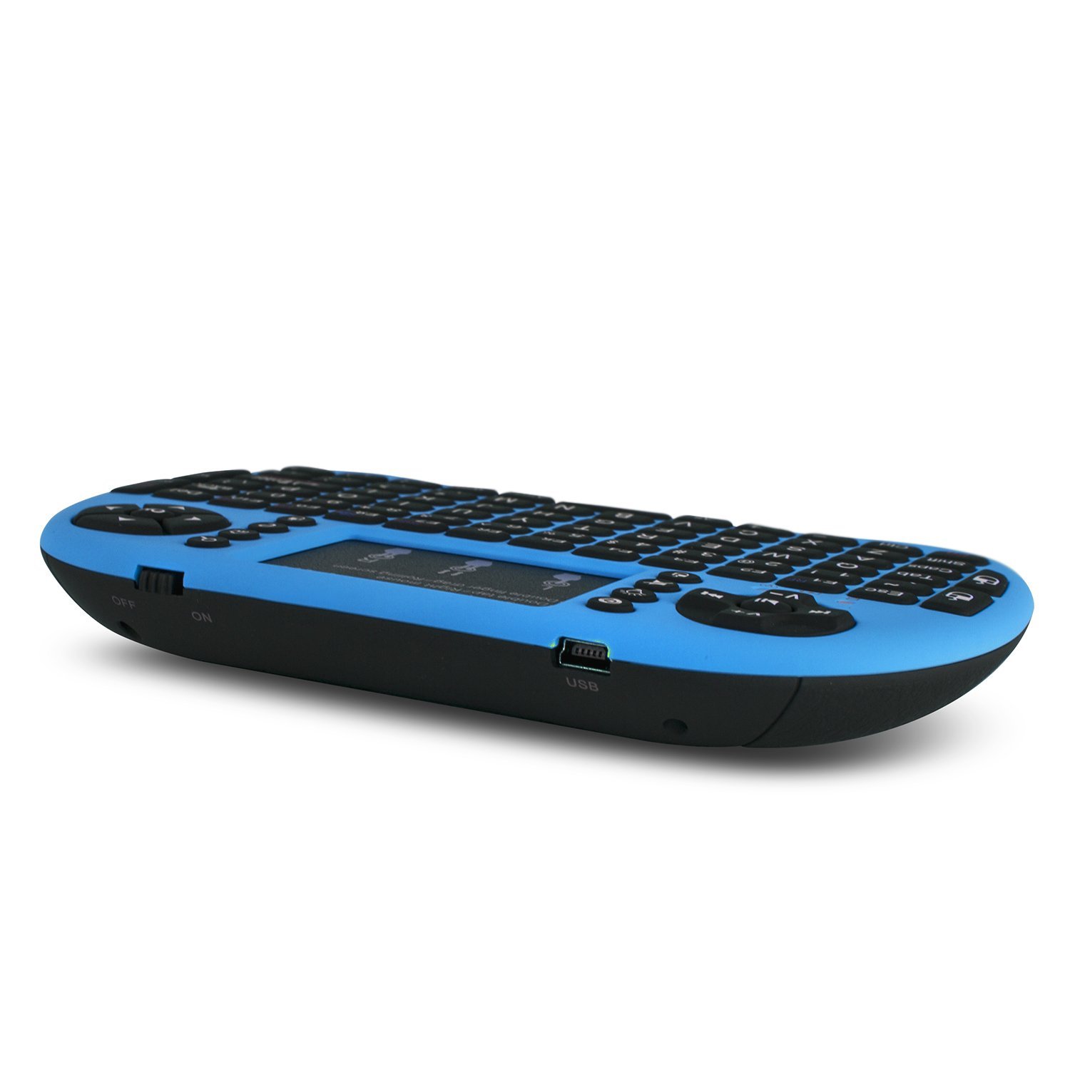 Rii Mini Bluetooth Keyboard with Touchpad&QWERTY Keyboard, Backlit Portable Wireless Keyboard for Smartphones/ Laptop/PC/Tablets/Windows/Mac/TV/Xbox/PS3/Raspberry Pi .(i8+ Blue)