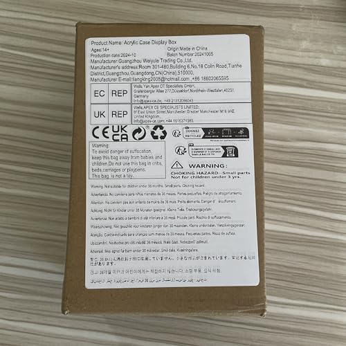 JIA JIA LAI Acrylic Case Show Display Box Transparent Dust Proof Black Base 1:43 Model Cars