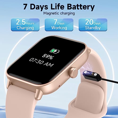 Faweio Smart Watch, Bluetooth 5.3 Answer/Make Call, Alexa Built in, 1.8" Fitness Tracker with Heart Rate SpO2 Sleep Monitor, Smart Watches for Men Women iPhone Android Compatible IP68 Waterproof