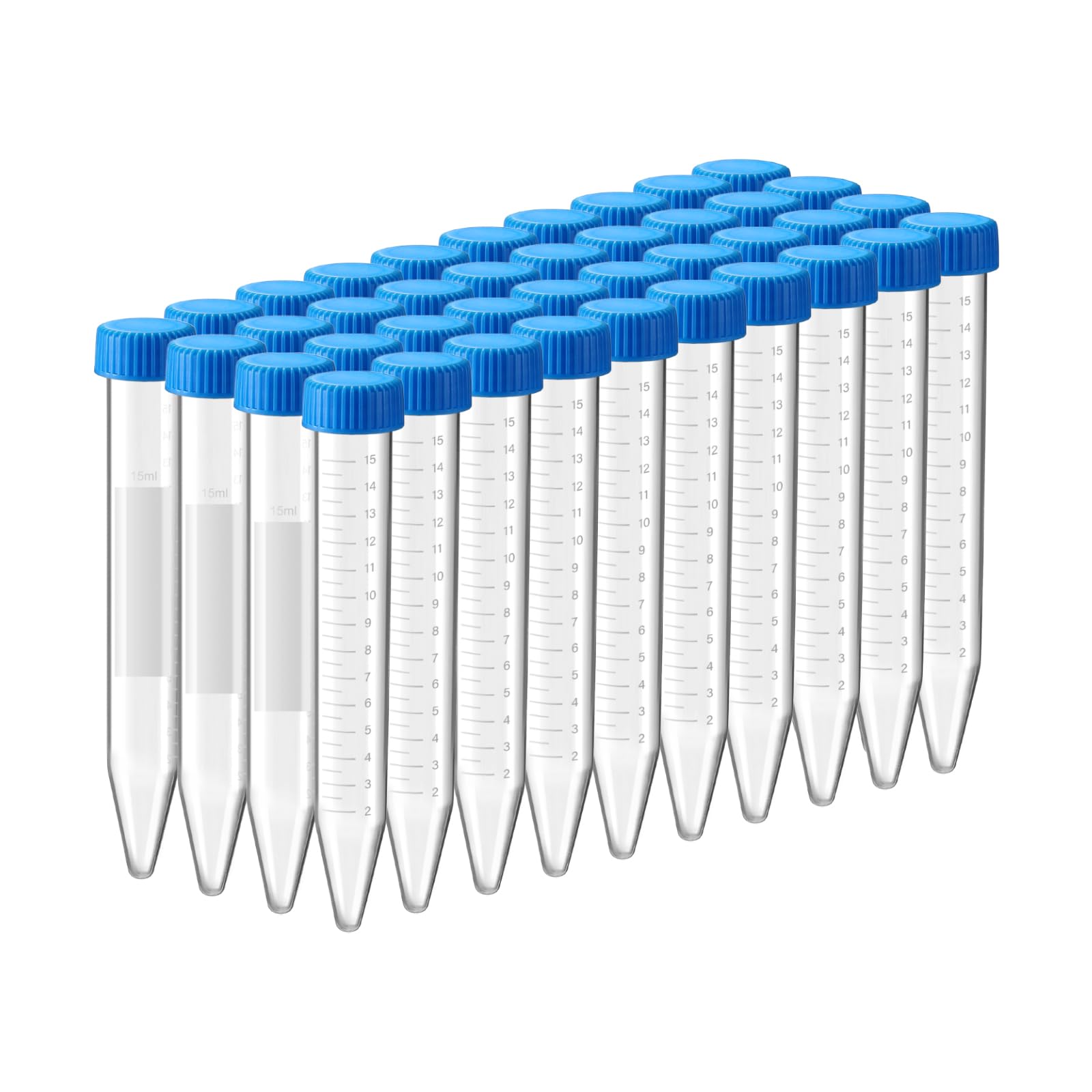 BIPEE Centrifuge Tubes, 15mL lab tubes, test tubes with caps, Plastic Container for plant tissue culture kitďźcoffee tubes