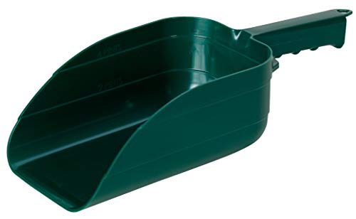 Little GiantÂŽ Plastic Utility Scoop | Heavy Duty Durable Stackable Farm Scoop | 5 Pint | Ranchers, Homesteaders and Livestock Farmers | Green