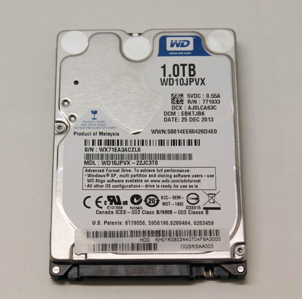 WD10JPVX WD 1TB 5400RPM 2.5 SATA 9.5MM