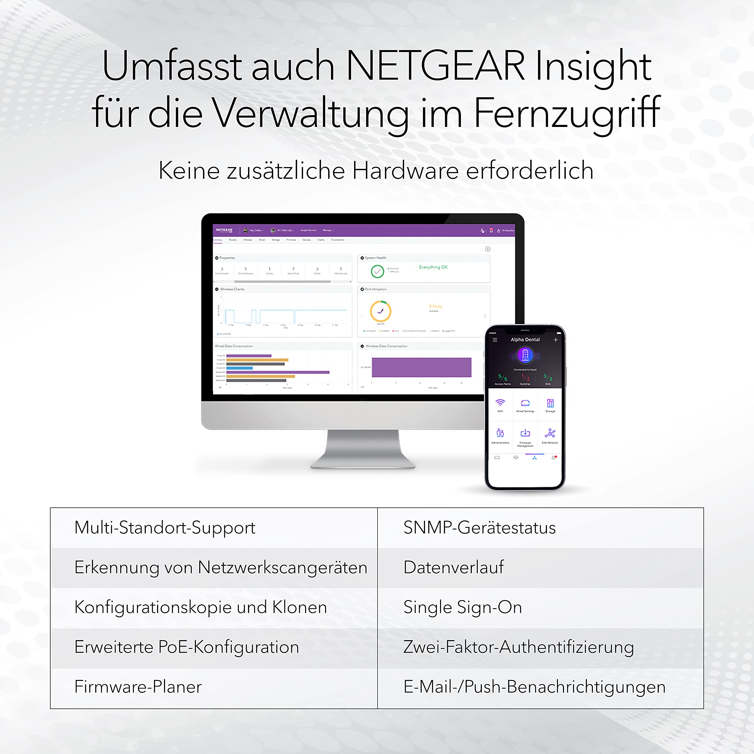 NETGEAR 24-Port Gigabit Ethernet Smart Managed Pro PoE Network Switch (GS724TP) - Hub with 24 x PoE+ @ 190W, 2 x 1G SFP, Desktop/Rackmount, and ProSAFE Protection, Black, Grey