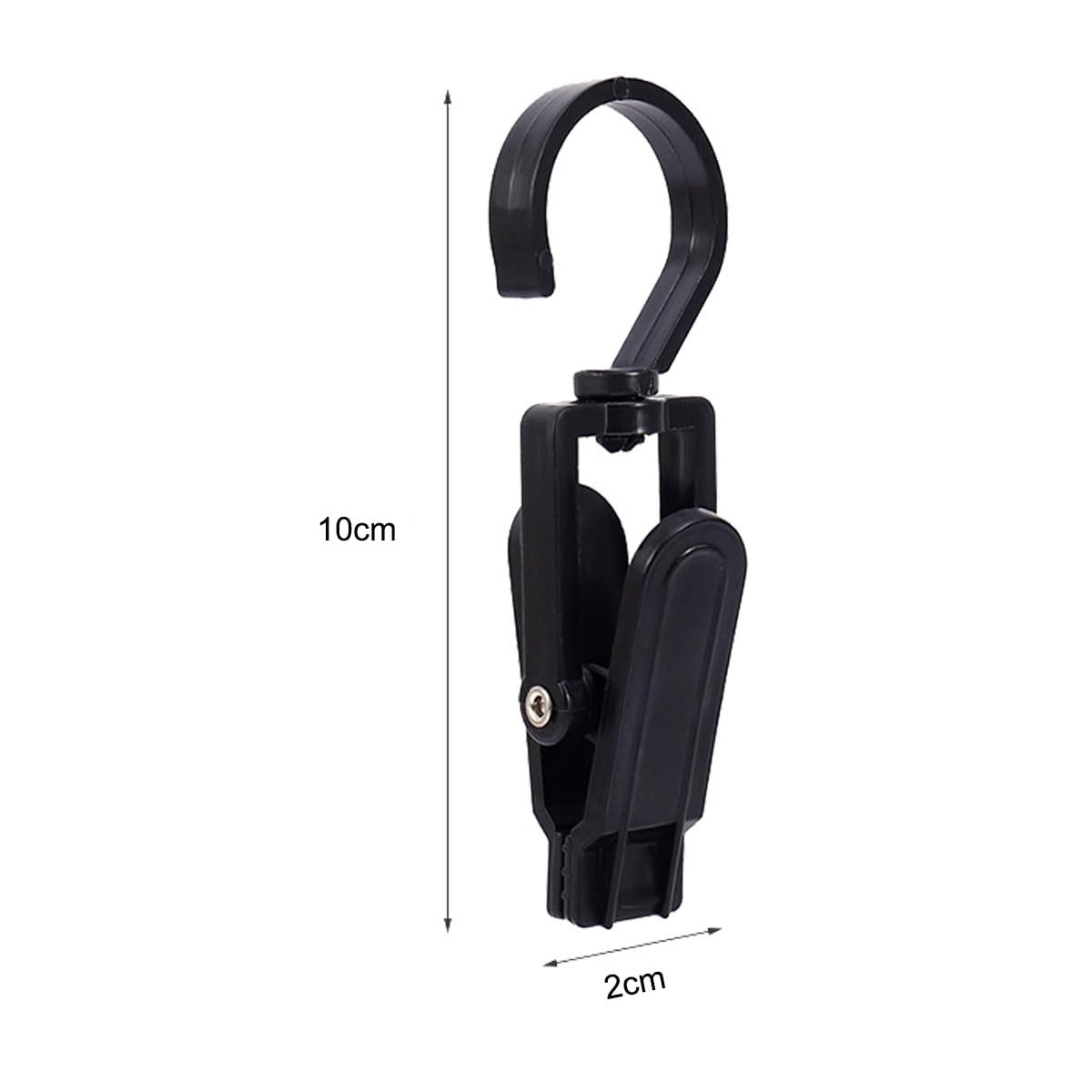 Laundry Hooks Clip,6 Pack Home Travel Hat Clips,ZAAWUUT Rotating Hanging Clothespin for Bathroom Wardrobe Office (Black)