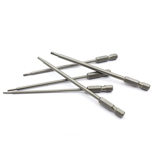 HOPLEX 5PCS RC Hex Bit 1.27mm 1.5mm 2.0mm 2.5mm 3.0mm Hex Head Allen Wrench Drill Bit Set for Screwdrivers Electric Screwgun/Power Drill