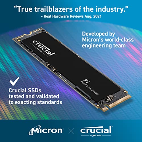 Crucial P3 4TB PCIe Gen3 3D NAND NVMe M.2 SSD, up to 3500MB/s - CT4000P3SSD8