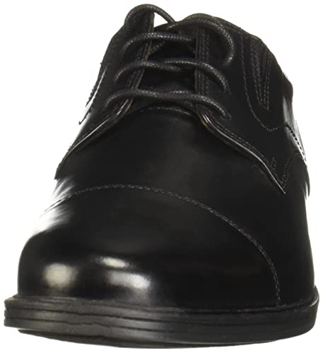 Clarks mens Whiddon Cap Oxford, Black Leather, 14 US