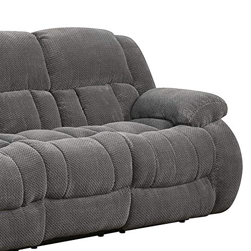 Coaster Furniture Weissman Pillow Padded Motion Sofa Charcoal 601921
