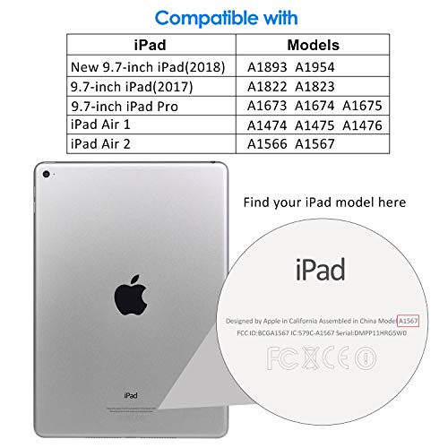 JETech Screen Protector for iPad (9.7-Inch, 2018/2017 Model, 6th/5th Generation), iPad Air 1, iPad Air 2, iPad Pro 9.7-Inch, Tempered Glass Film
