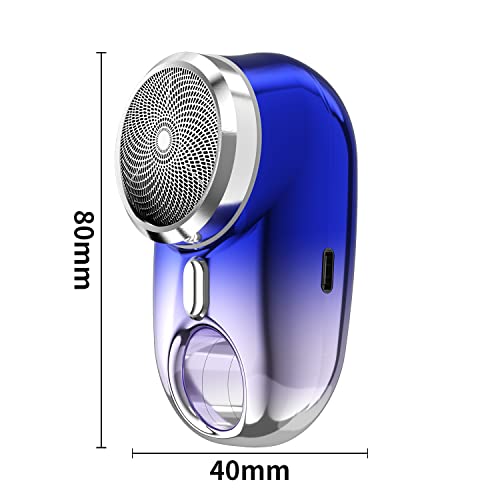 Electric Razor for Men, IEVEI 2023 Upgrade Mini Portable Electric Shaver Wet and Dry Mens Razor USB Rechargeable, Easy One-Button Use for Home, Car, Travel (Blue)