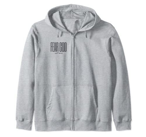 Fear God Not Men Christian Mens Womens Youth by 24/15 Zip Hoodie