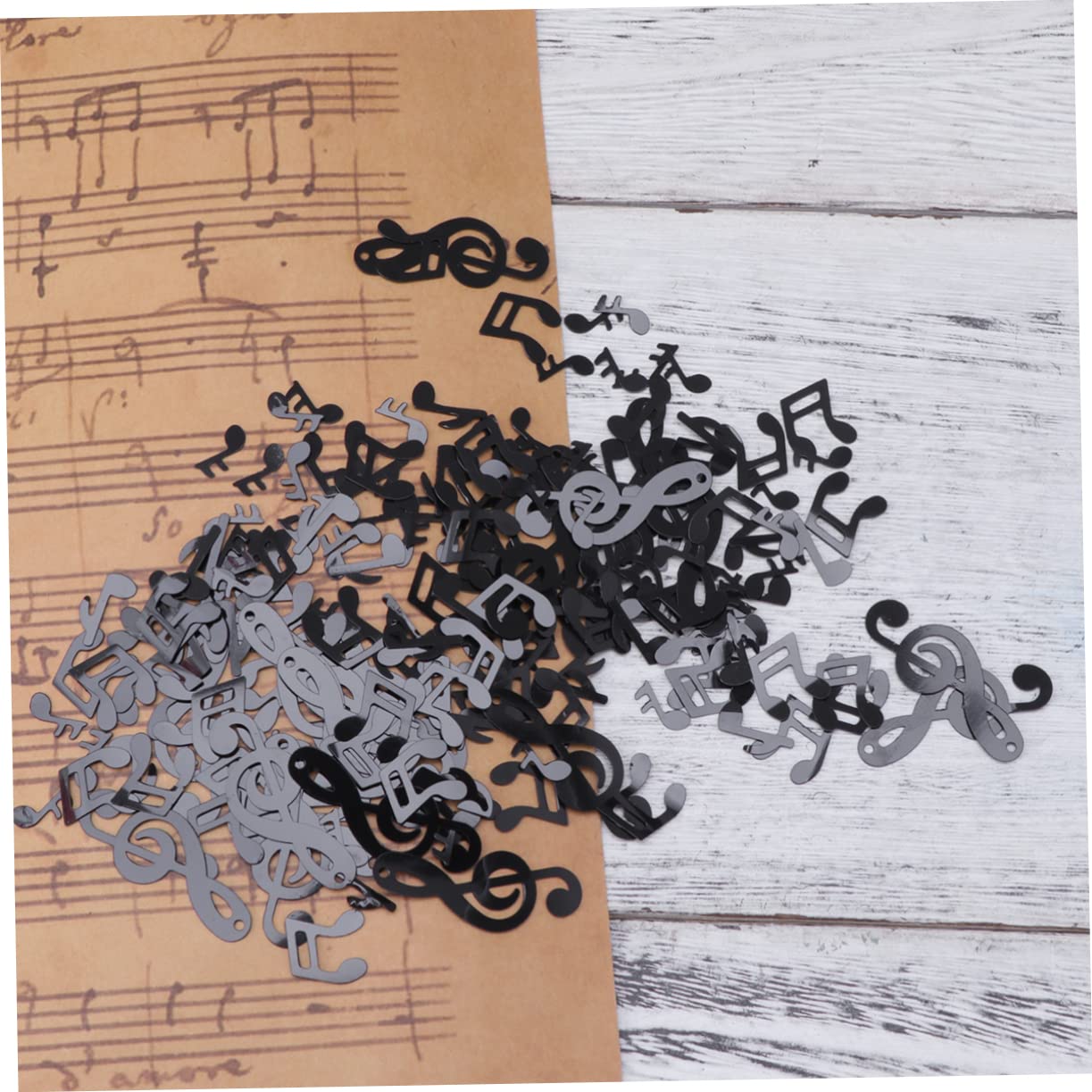 Ciieeo 1 Pack Music Theme Party Decoration White Stickers Music Notes Table Scatter Music Confetti Table Confetti Bridal Shower Glitter Confetti Sprinkles Birthday Christmas Ceiling Baby