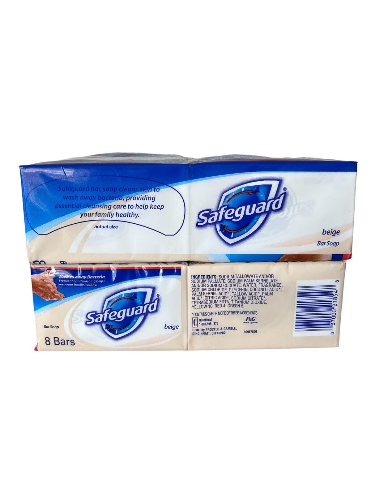 Safeguard Antibacterial Hand Bar Soap, 4 oz bars, 8 ea (Pack of 4)