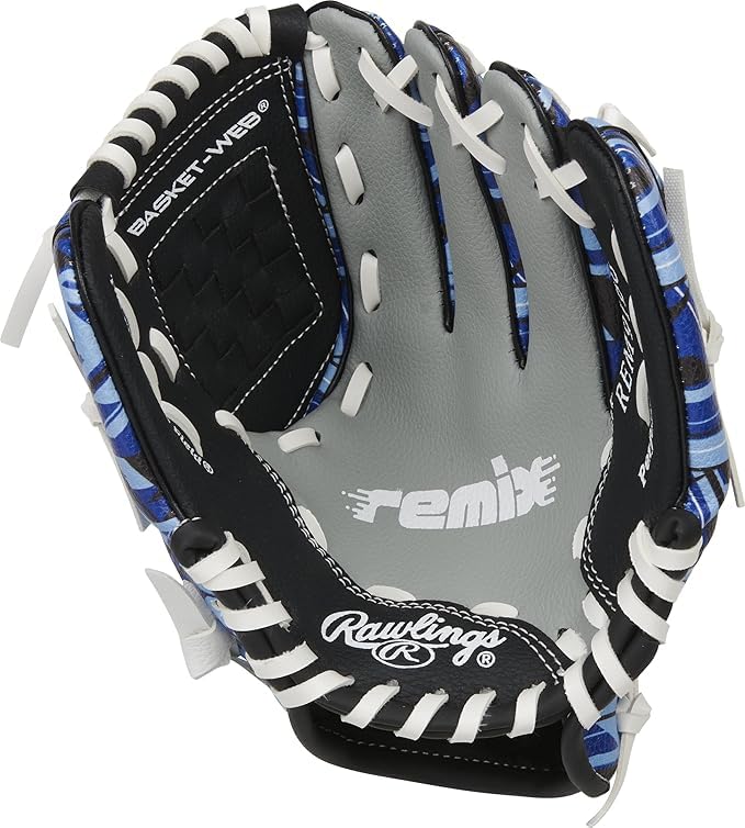 Rawlings | REMIX T-Ball & Youth Baseball Glove | Right Hand Throw | 9" | Blue
