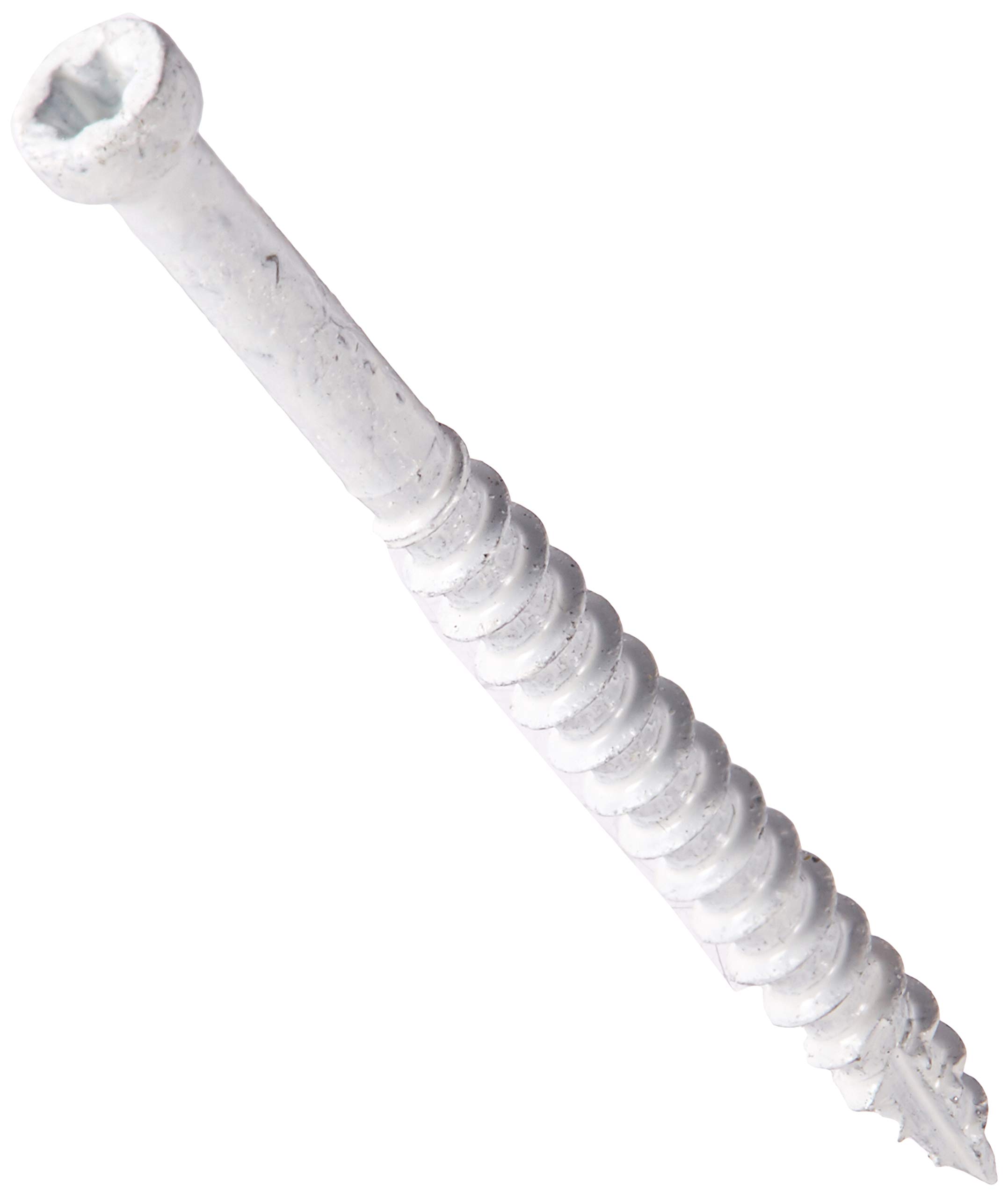 WoodPro Fasteners TH7X2W-1 Number-7 by 2-Inch Trim Head Wood Construction Screws, T10, 1-Pound Net Weight, White