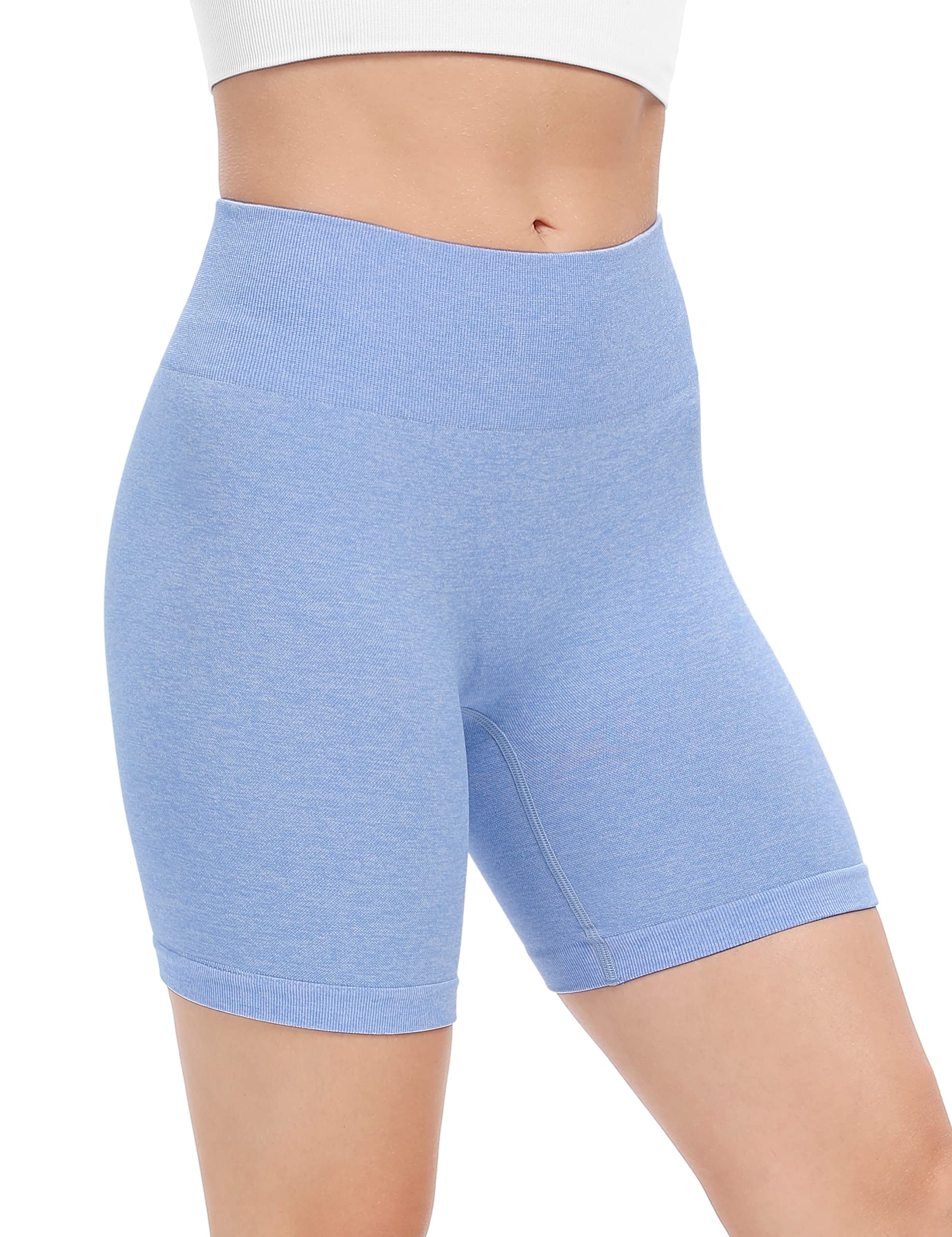 BAYDI Workout Shorts for Women 3 Pack High Waisted Seamless Yoga Shorts Athletic Gym Biker Shorts
