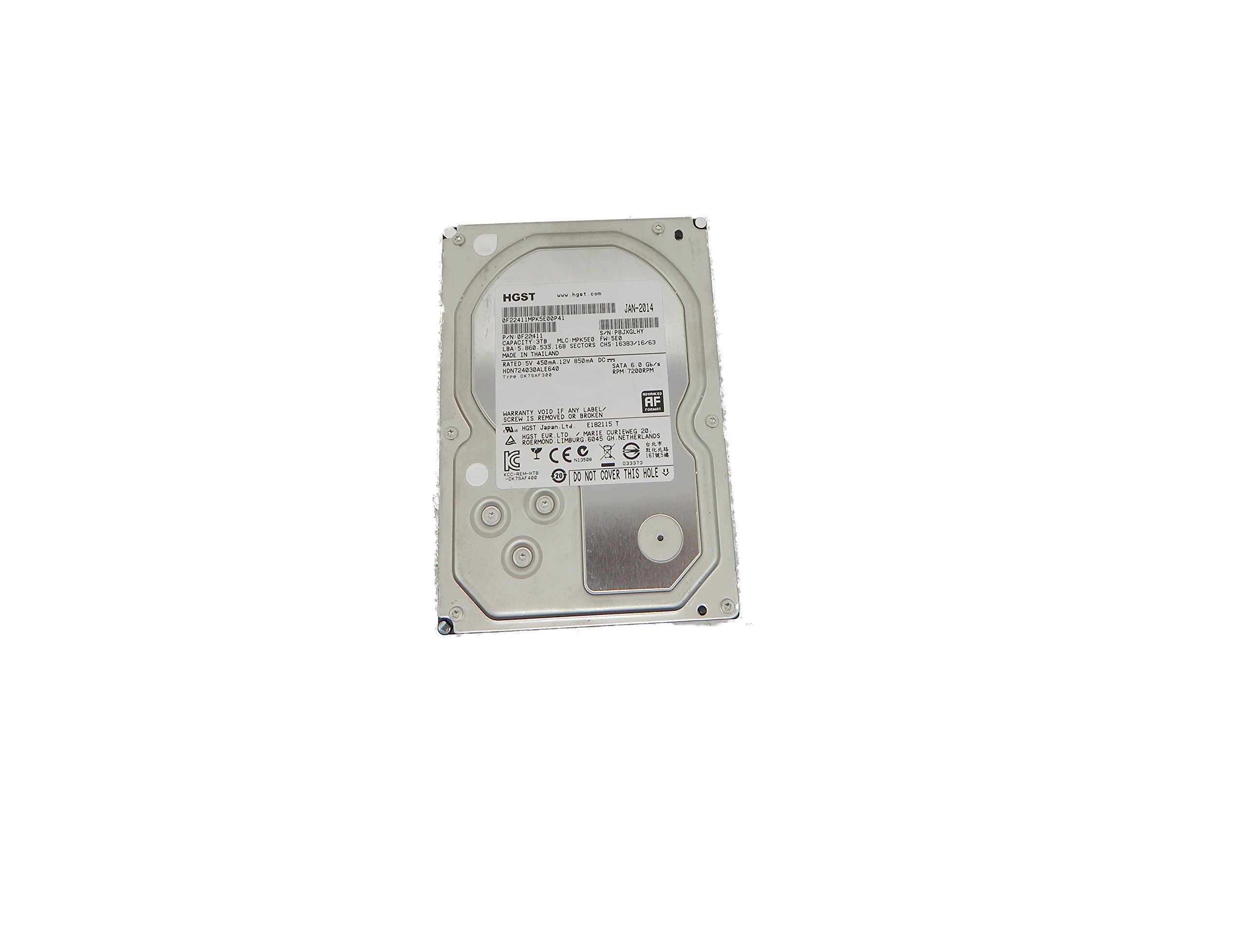 HGST Deskstar NAS 3.5-Inch 3TB 7200RPM SATA III 64MB Cache Internal Hard Drive Kit (0S03660)