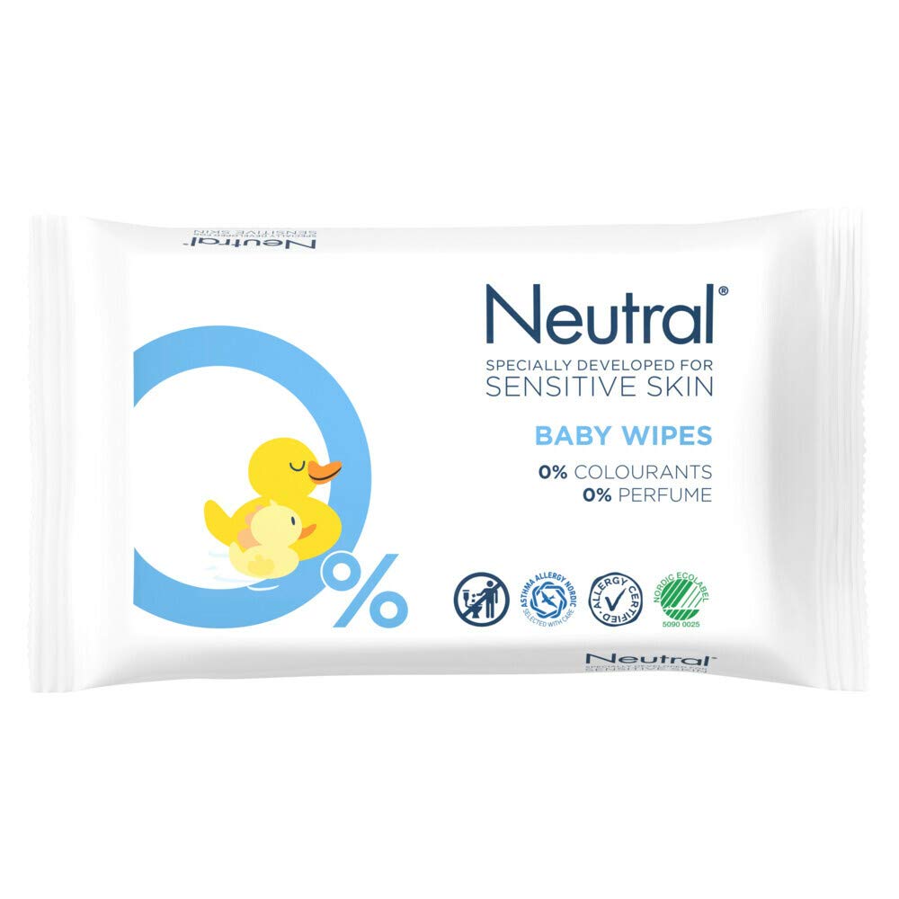 Neutral Baby Wet Wipes - 63 Pack 6" x 8 "