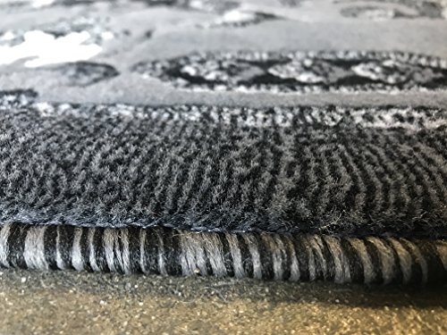 Carpet King Traditional Oriental Octagon Area Rug Grey Black Silver Gray Design 101 (5 Feet 3 Inch X 5 Feet 3 Inch)