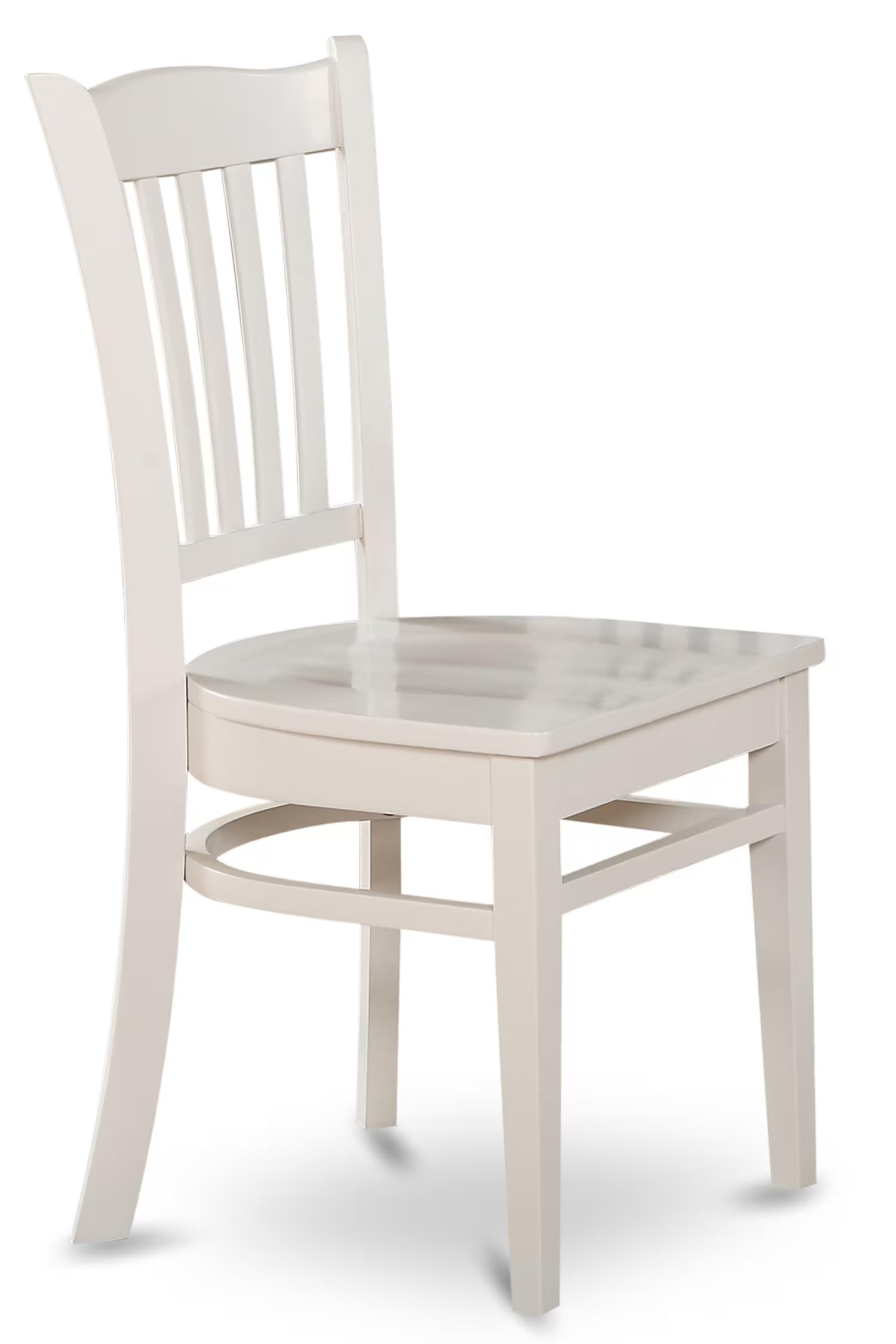East West Furniture ANGR5-LWH-W 5 Piece Dining Table Set for 4 Includes a Round Kitchen Table with Pedestal and 4 Dining Room Chairs, 36x36 Inch, Linen White