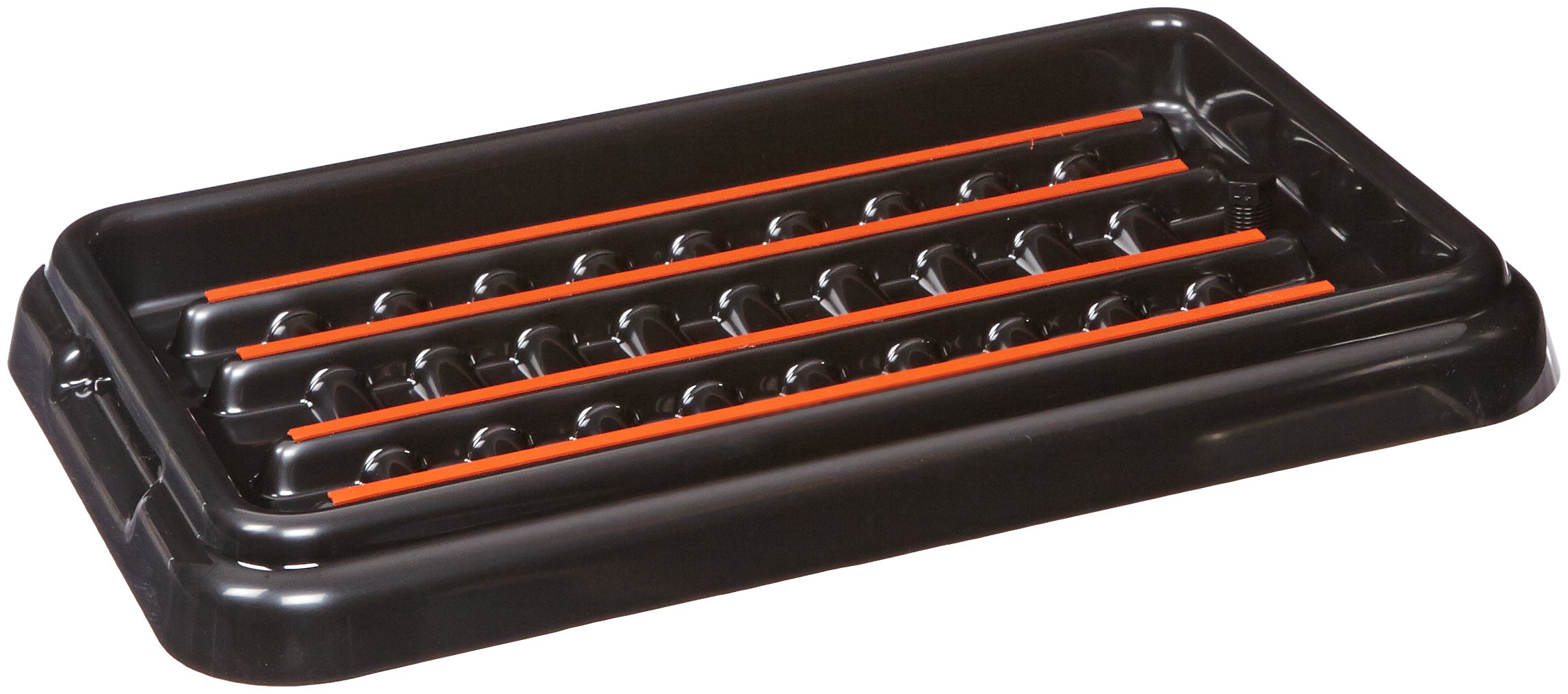 Simport Stain Tray M920-2 ABS Plastic Slide Staining System with Black Lid, Capacity of 20 Slides, 15" L x 9-3/8" W x 1-3/4" H