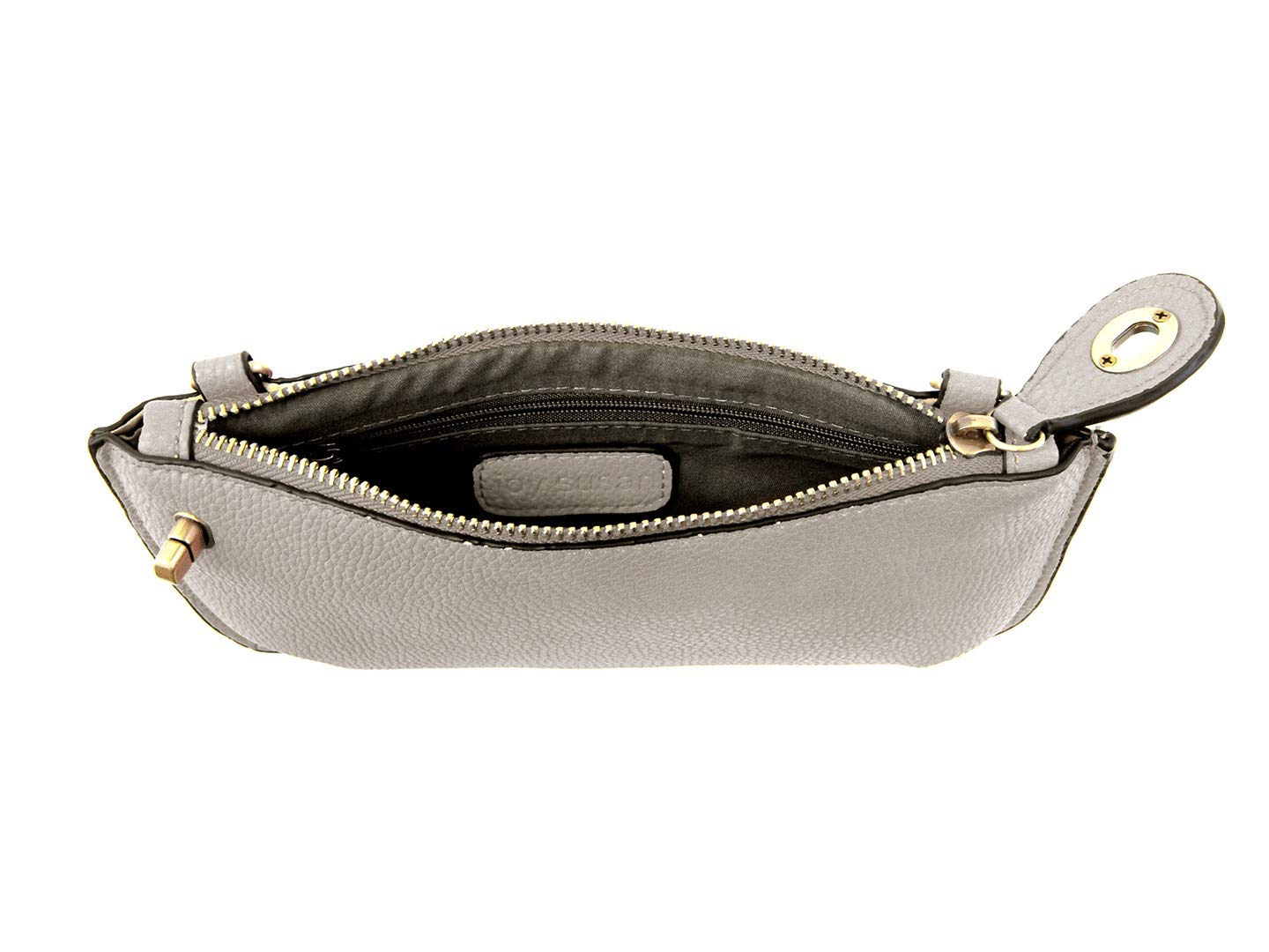 Joy Susan Women's Fashion Purse Mini Crossbody Wristlet Clutch Handbag - Grey