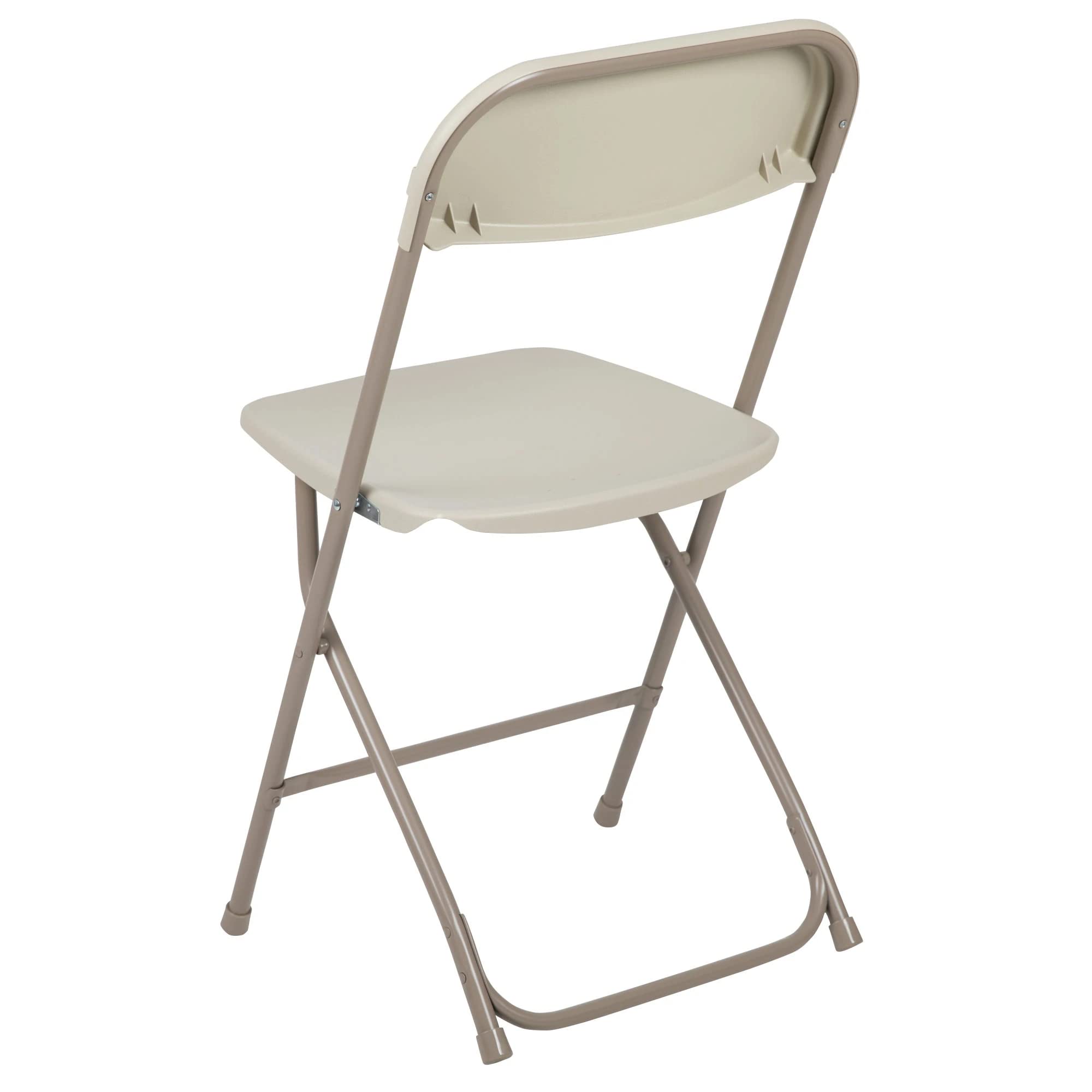 Flash Furniture Hercules Series Plastic Folding Chair - Black - 650LB Weight Capacity Comfortable Event Chair - Lightweight Folding Chair