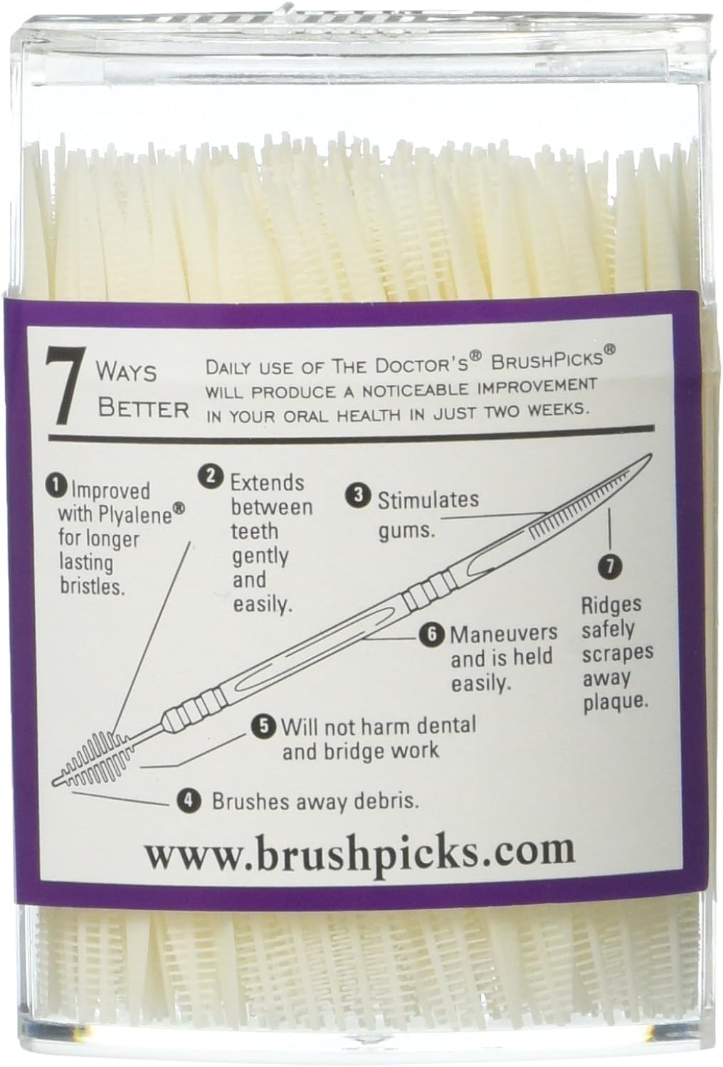 The Doctor's BrushPicks Interdental Toothpicks, 275 pieces per Pack (1-Pack)