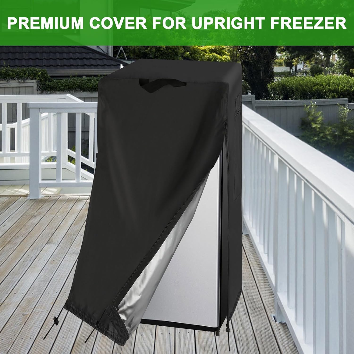 Guisong Refrigerator Cover, Waterproof&Dustproof Cover for Protecting Upright Freezers/Beverage Refrigerator-Suitable for Cold Rooms(36"W x 30"D x 71"H)