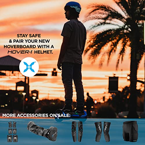 Hover-1 Drive Electric Hoverboard | 7MPH Top Speed, 3 Mile Range, Long Lasting Lithium-Ion Battery, 6HR Full-Charge, Path Illuminating LED Lights, Black