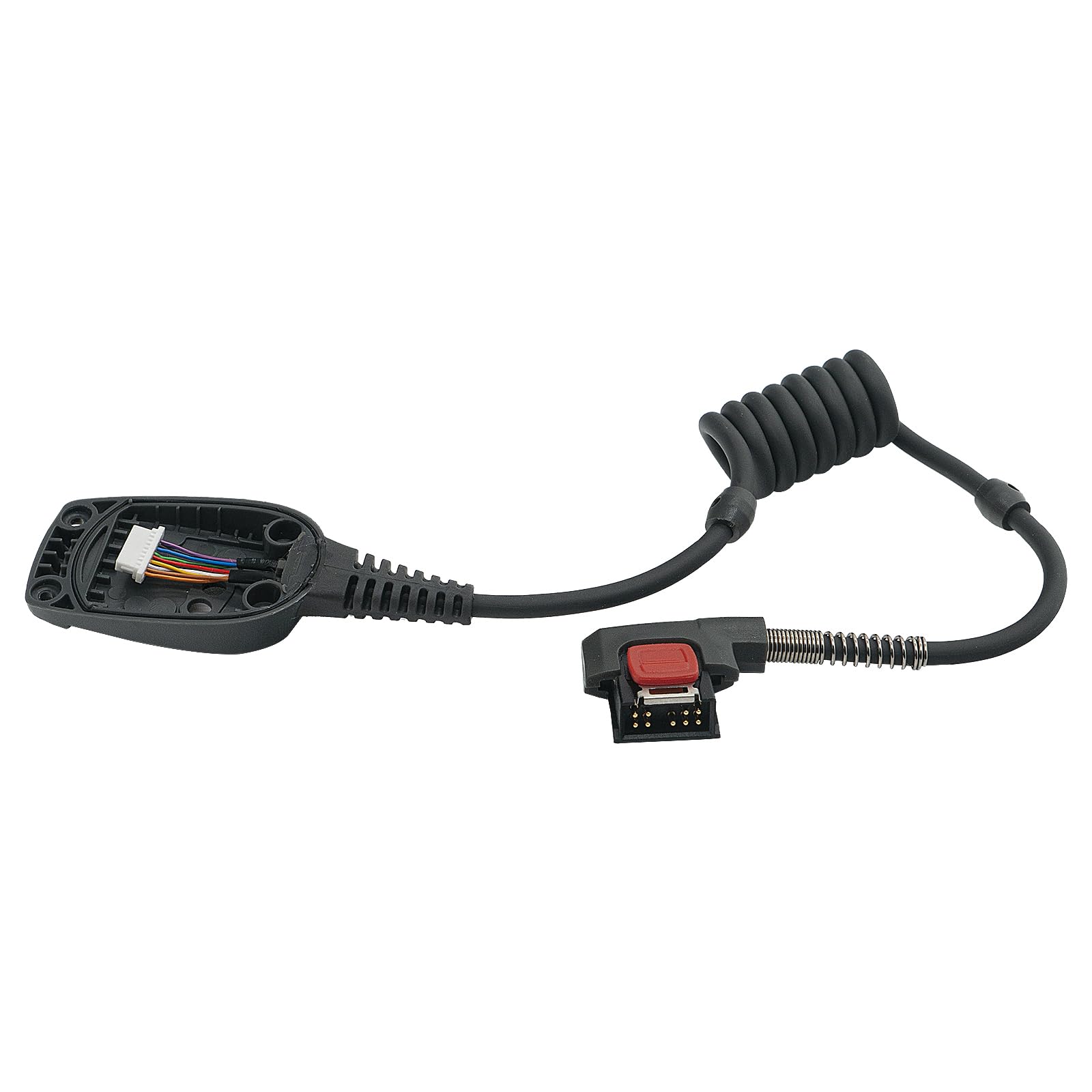 CARPSDZY RS409 Scan Cable Power Cable Replacement for Symbol RS409 RS419 Ring Barcode Scanner WT4090 WT41N0 Wearable Mobile Computer, Rugged Safe Coiled Cable with Back Cover