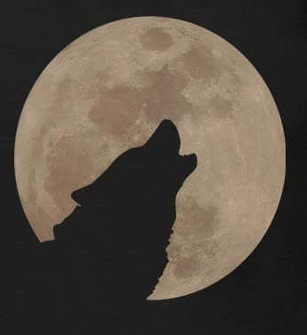 Wolf Howling Moon Silhouette Soft Baby One Piece Black 3 Month